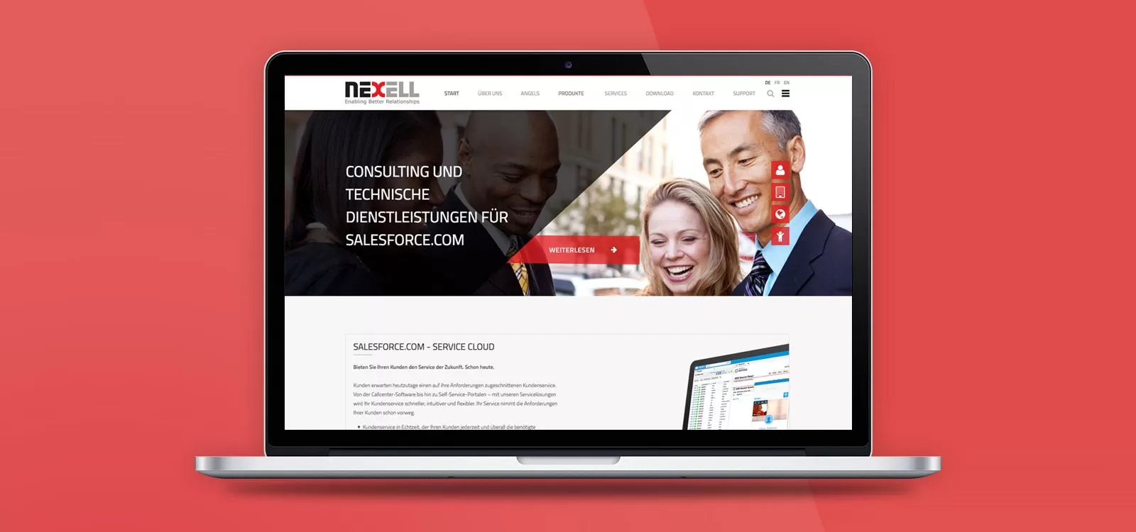 Responsives Webdesign für Nexell